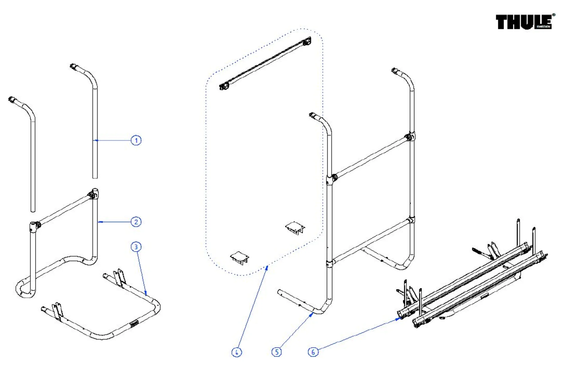 Thule Tragarm unten für Fahrradträger Sport G2 Tour – Thule ...