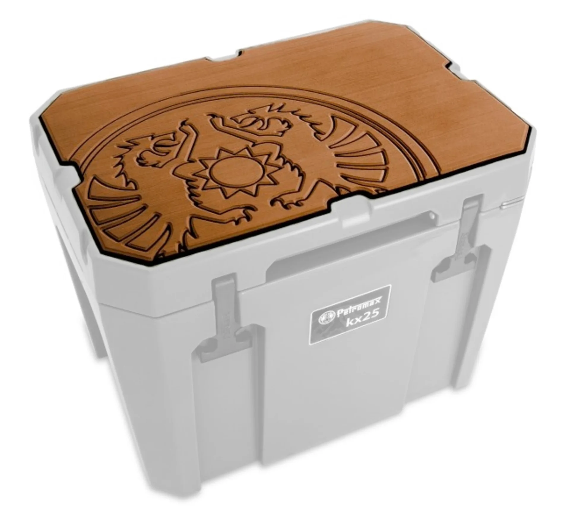 Petromax Haft-Auflage für Kühlbox kx25 braun mit Drachenemblem | CS273189