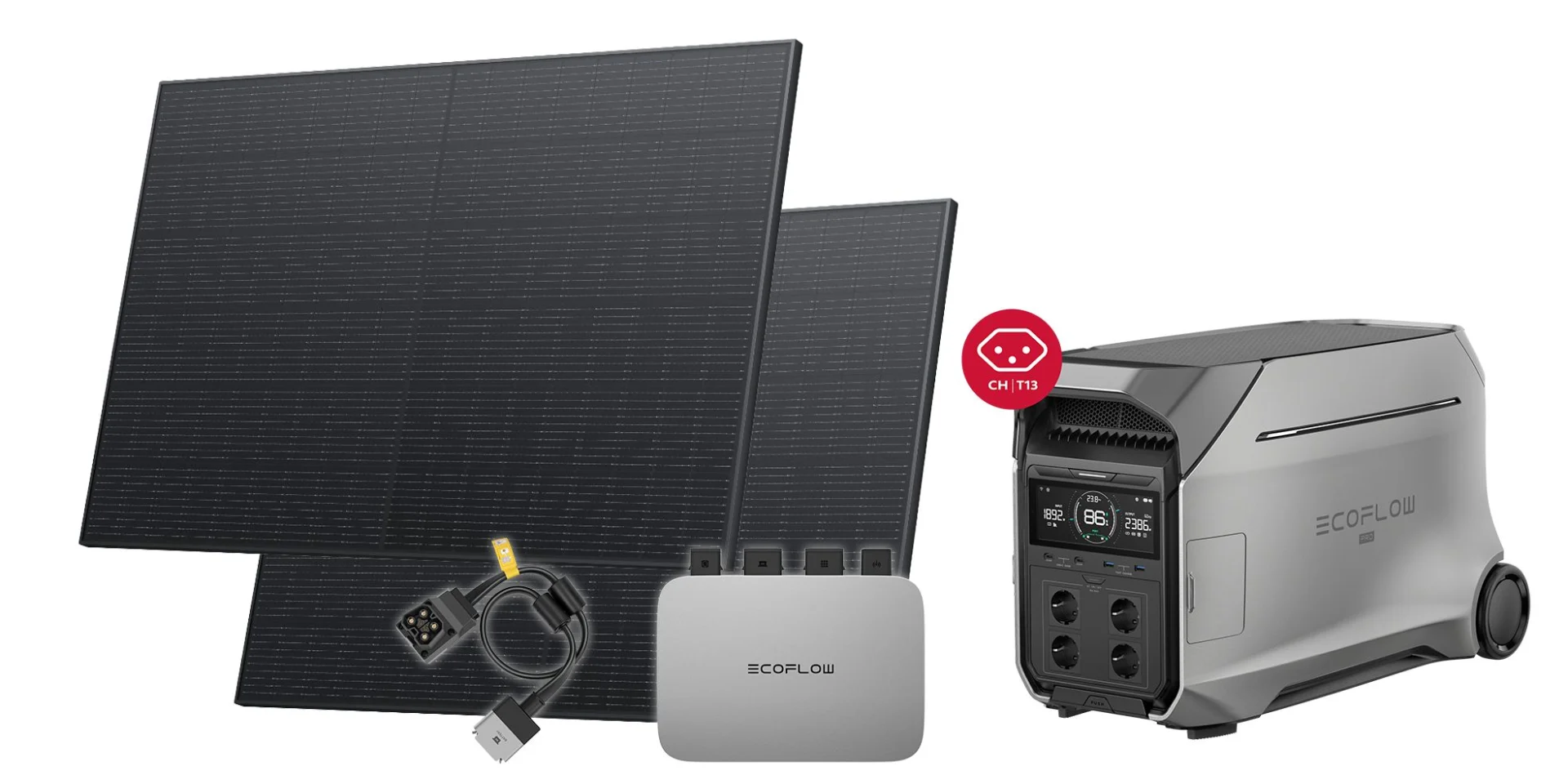 PowerStream Balkonkraftwerk Set mit Delta Pro 3 Power Station und 800 W ...