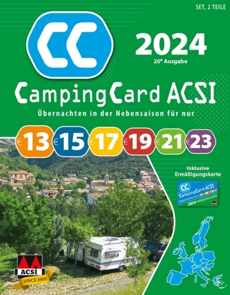 ACSI CampingCard 2024 Campingführer mit Ermäßigungskarte französische ...