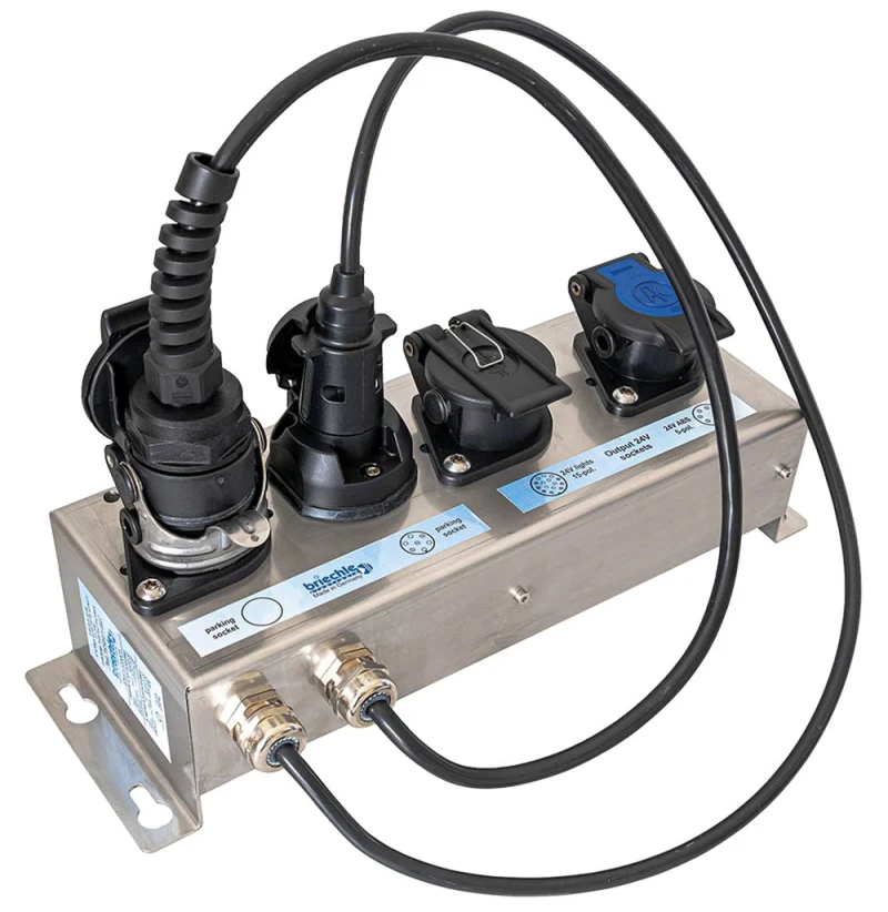Briechle - Spannungsverdoppler-Einheit mit Stecker/Dosen 12->24 V 440 x 146 x 100 mm, für ABS ...